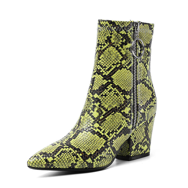 Snake Print Boots Elegant | Snake Fashion™