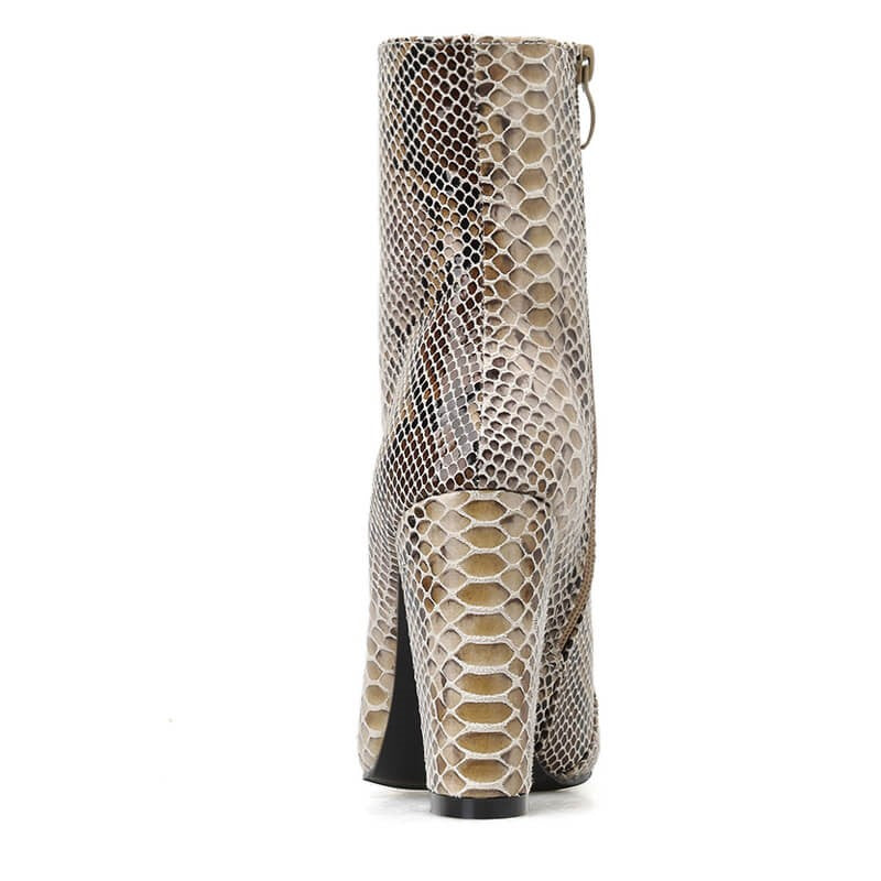 Snake Print Booties Rebirth | Snake Fashion™