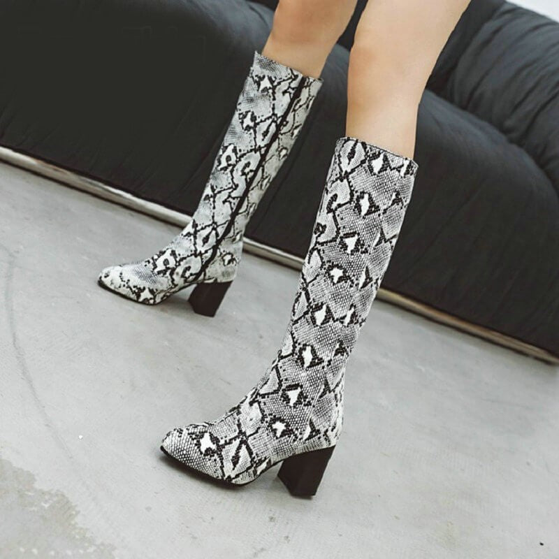 Snake Print Boots Astra | Snake Fashion™