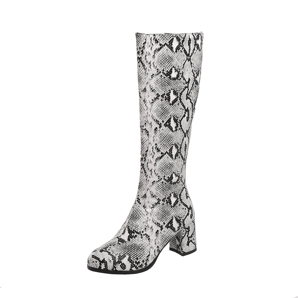Snake Print Boots Elegant | Snake Fashion™