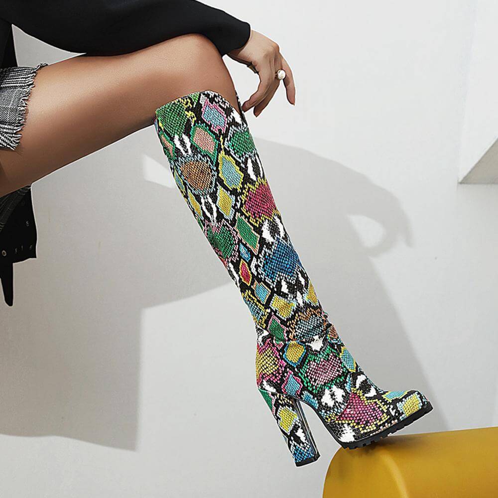 Snake Print Boots Harmony | Snake Fashion™