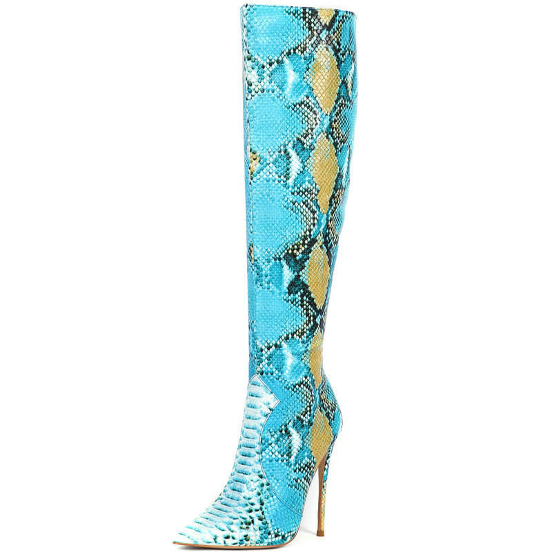 Snake Print Boots Medusa | Snake Fashion™