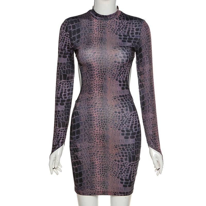 Snake Print Dress Numeria | Snake Fashion™