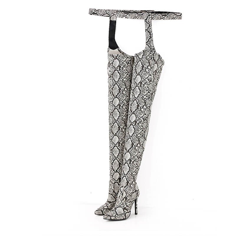 Snake Print Boots Elegant | Snake Fashion™